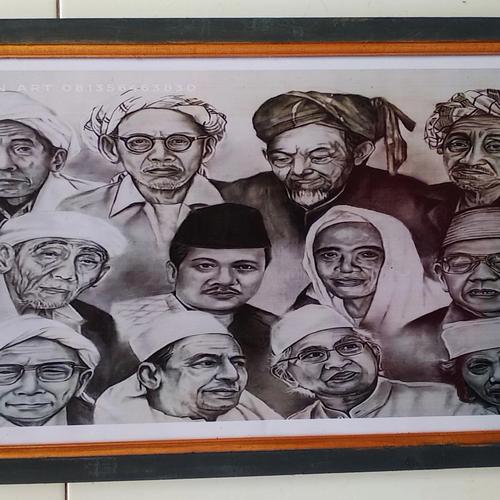 Jual poster plus bingkai ulama Indonesia Nusantara tinggal pajang ...