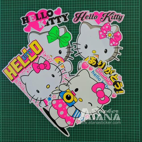 Jual Stiker Printing Sablon Jumbo Vinyl Hello Kitty Kartun Anime Imut ...