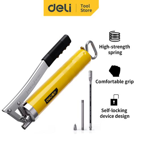 Jual Deli Grease Gun / Pompa Gemuk 400CC 4500/6000 psi Untuk Oli DL260X ...