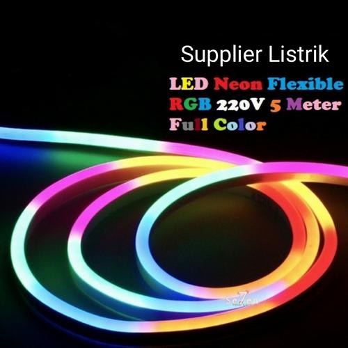 Jual LAMPU LED NEON FLEX RGB 220V 5 METER FULL WARNA - Kota Surabaya ...