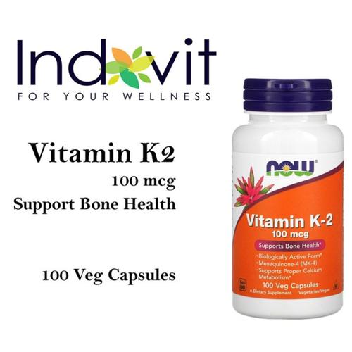 Jual Now Vitamin K2 Now Vit K2 100 Veg Cap Now K2 ORI USA Now VitK2 ...