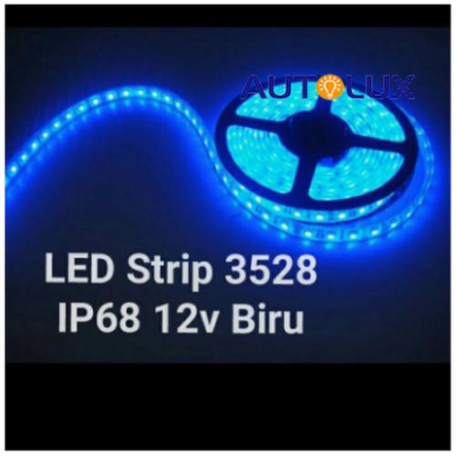 Jual Lampu Led Strip 3528 IP68 60LED 12v Biru/Led Strip IP68 12V Biru ...