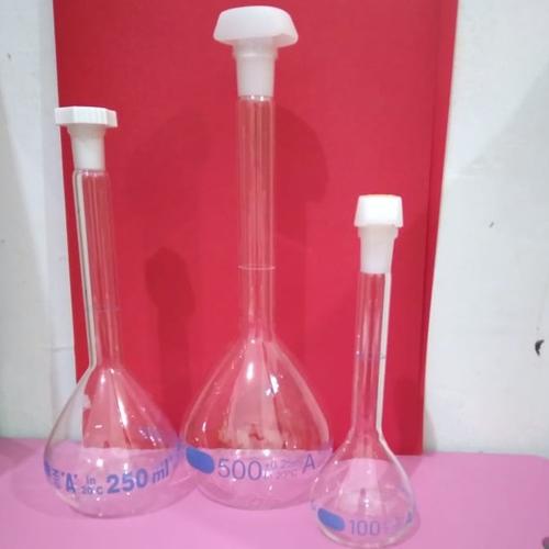 Jual Labu Ukur 250 ML Isolab Germany. Volumetric Flask PP stopper BLUE ...