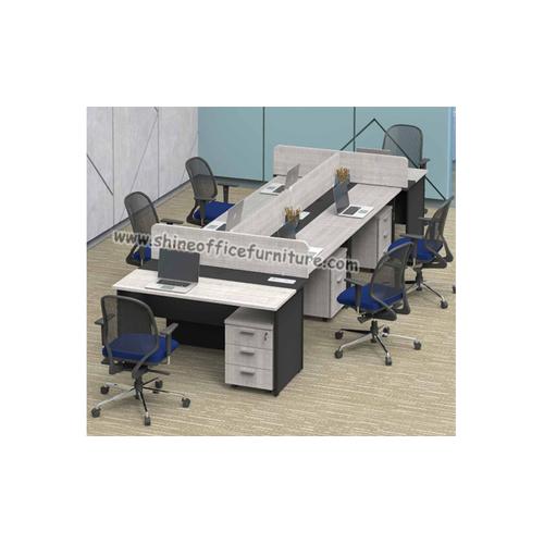 Jual Meja Kantor Partisi 6 Staff Meja Kerja Privasi Meja Modera Plus ...