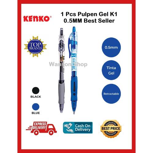 Jual PULPEN KENKO K1 / BALLPEN KENKO K1 0,5 GROSIR BIRU ORIGINAL - Biru ...