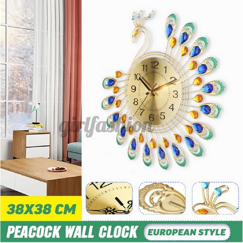 Jual Jam Dinding Desain Burung Merak Gaya Eropa Bahan Besi Ukuran ...