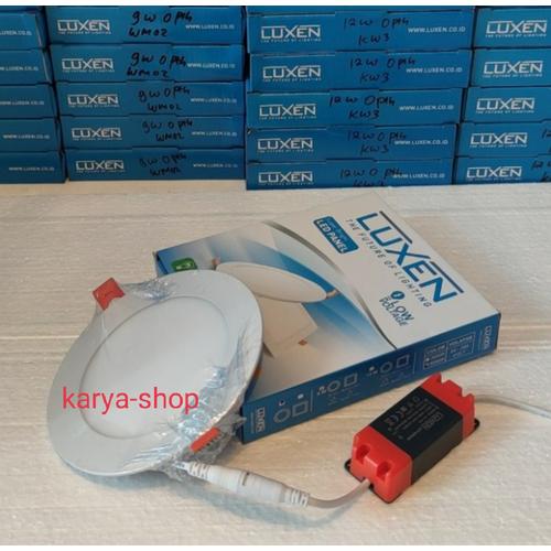 Jual lampu downlight led panel luxen 6w 9w 12w 15w 18w putih model ...