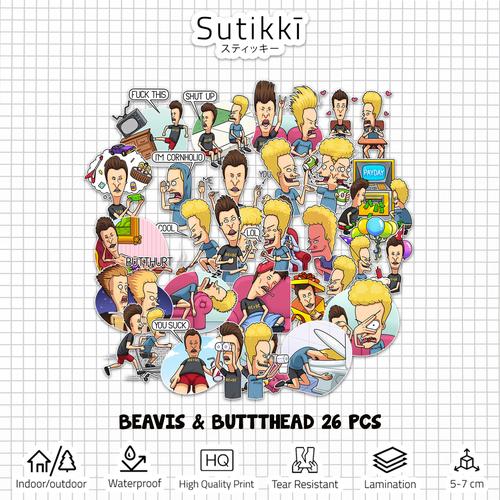 Jual Sticker Pack Beavis & Butthead Butt Head MTV Stiker Laptop Vinyl ...