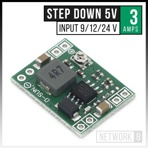 Jual MODUL SUPLAI DAYA STEP DOWN DC-DC 9V 12V 24V KE 5V 3A MP1584 ...