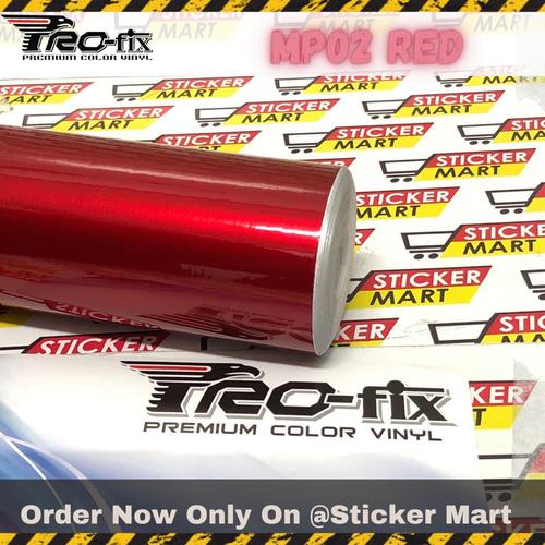Jual Sticker Metalic Paint Red Merah motor mobil furniture murah 45cm ...