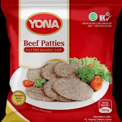 Jual yona beef patties patty daging burger 500gr - Jakarta Pusat ...