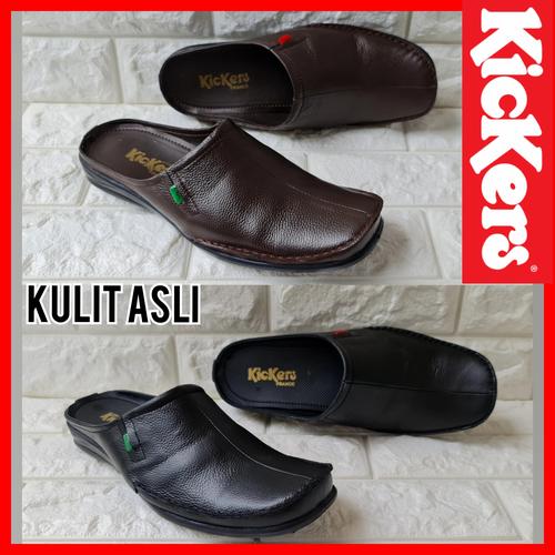 Jual Sandal Kulit Kickers - Sendal Selop Pria - Sepatu Sandal Kickers ...