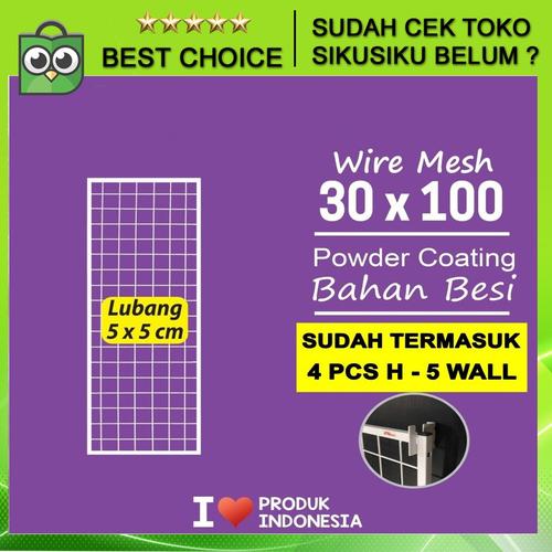 Jual Wire Grid Wire Mesh 30X100CM Besi Kuat Kokoh Warna Putih White ...
