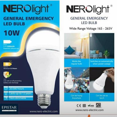 Jual Nerolight Emergency Bulb LED 10W Kuning / Bolam Emergency Warm ...