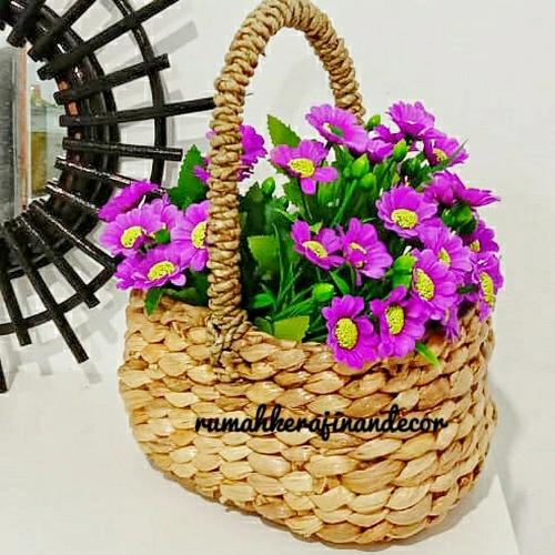 Jual keranjang bunga rotan dekorasi /keranjang bucket bunga /flower ...