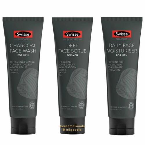 Jual Swisse Australia Beauty Men Range Face Wash | Scrub | Moisturiser ...