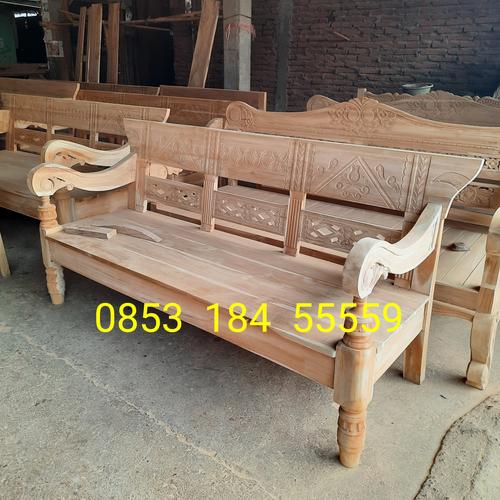 Jual Bangku Teras Jati Kursi Bale Bale Risban Jawa Mentah Antik Classic ...
