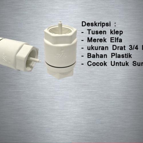 Jual TUSEN KLEP 3/4" PLASTIK PVC ELFA - Kab. Tangerang - TB SINAR MAS ...