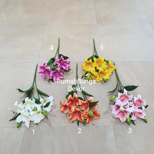 Jual Bunga Lily Artificial Latex / lili plastik - Jakarta Barat - Rumah ...