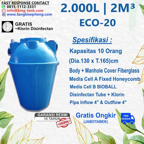 Jual Septictank ECO-20 (2000 Liter / 2m3) BIOTANK-BIOTECH-BIOFIL - Kab ...