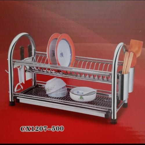 Jual RAK PIRING MEJA 50 CM 2 SUSUN / RAK PIRING MEJA 2 SUSUN STAINLES ...