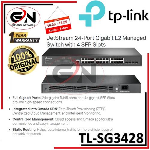 Jual TP-LINK TL-SG3428 24-Port Gigabit L2 Managed Switch with 4 SFP SG ...