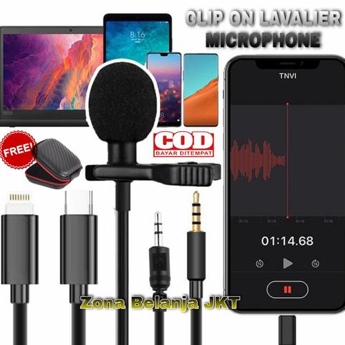 Jual Microphone Mic Clip on Deluxe Lavalier untuk Handphone Laptop ...