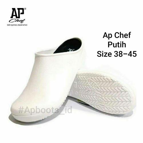 Jual SEPATU CHEF SEPATU DAPUR KARET - AP CHEF SIZE 38-45 PUTIH ORIGINAL ...