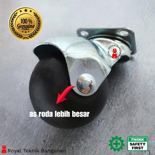 Jual Roda Karet Caster Bulat 2 inch 50mm / Rubber Wheel Sofa Etalase ...