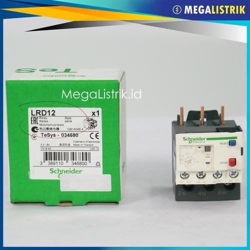 Jual Schneider LRD12 Thermal Overload Relay TeSys D LRD-12 ( 5.5-8A ...