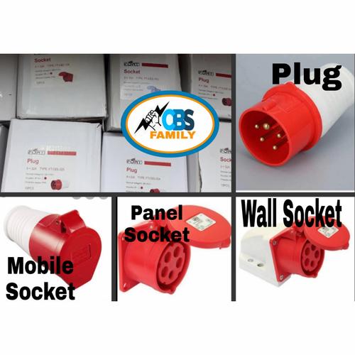 Jual Fort CEE Industrial Wall Socket 5Pole 63Ampere 135 / Socket 5Kaki ...