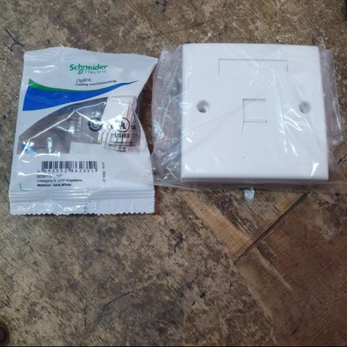 Jual OUTLET DATA CAT6 CLASSIC SCHENIDER STOP KONTAK DATA CAT 6 RJ45 ...
