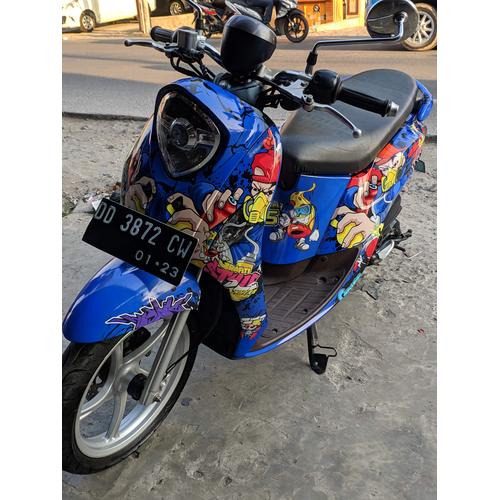 Jual Stiker Fino Decal Full Body Premium Blue Glossy Grafitti DNKZ ...