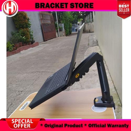 Jual Bracket monitor laptop/ tray laptop / papan laptop jepit meja Tilt ...