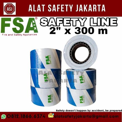 Jual Safety Line Garis Proyek Police line FSA 2"x300m Warna Biru Putih ...