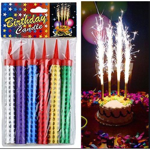 Jual 12CM Firework Candle Lilin Kembang Api Lilin Air Mancur Ulang ...