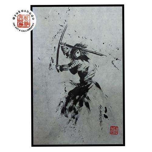Jual Lukisan samurai wall decor japanese style 30x40 cm - Putih Klasik ...