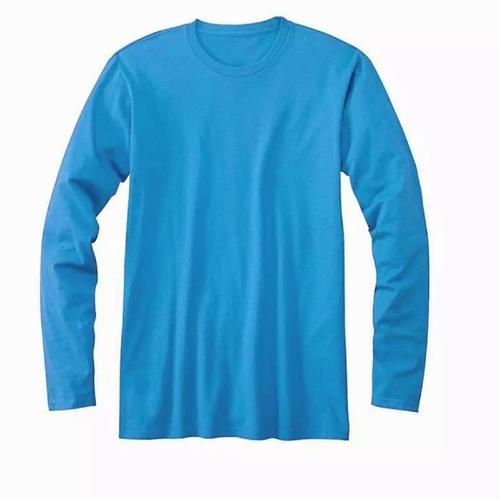 Jual Kaos Polos Pria/Wanita 24's Lengan Panjang - Biru Turkish - Biru ...