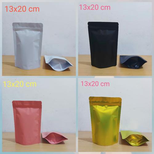 Jual STANDING POUCH UKURAN 13X20 WARNA DOFF KLIP ZIPPER - Putih - Kota ...