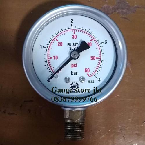 Jual Pressure Gauge Raket SS Brass 2 1/2" SC250 4 Bar Schuh Technology - Jakarta Barat ...