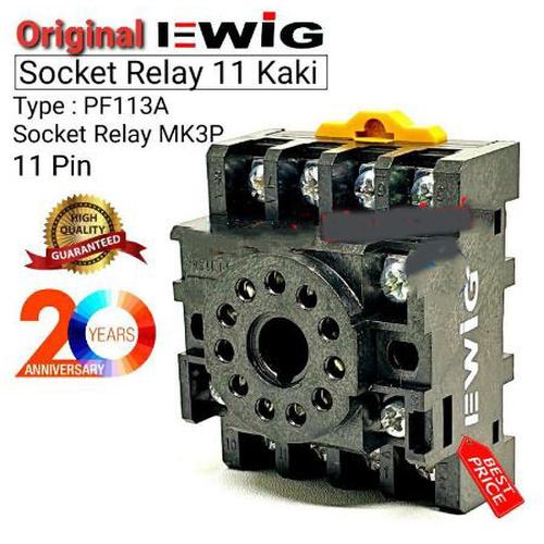 Jual Socket Relay Ewig Type MK3P PF113A Soket Relay 11 Pin - Kota ...