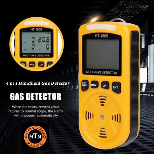 Jual ALAT DETEKSI PORTABLE GAS 4 IN 1 DETECTOR OXYGEN H2S CO LEL GAS ...
