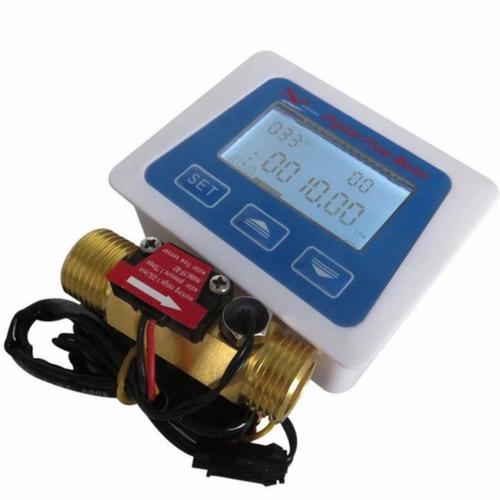 Jual Digital Flow Meter Control Display With Flow Sensor 1/2 inch LCD-S ...