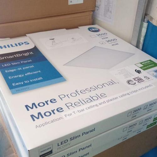 Jual Philips Smartbright Slim Panel RC091V 40W 40 Watt Gypsum 60 x 60 ...