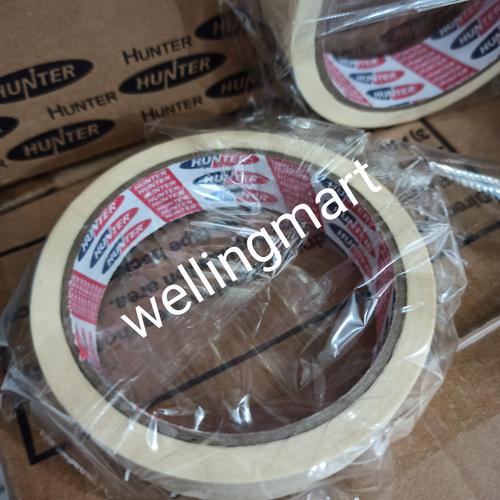 Jual masking tape hunter lem kertas lakban kertas 24mm x 20m - 48mm ...