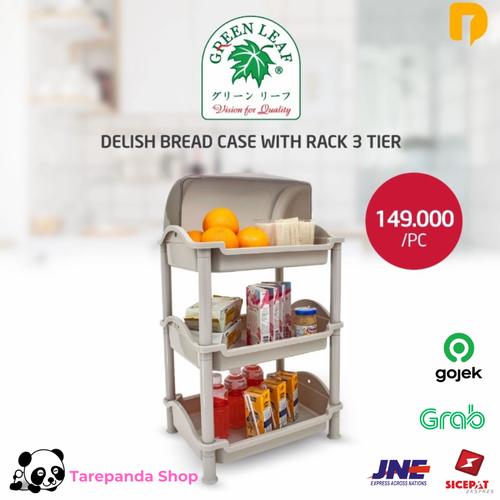 Jual Tempat Roti / Bread Case dengan Rak Delish Bread Case Multifungsi ...
