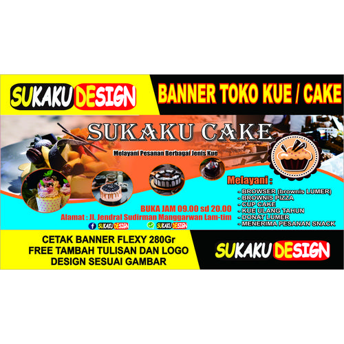 Jual SPANDUK / BANNER USAHA TOKO KUE/ CAKE - 3X1 - Jakarta Selatan ...