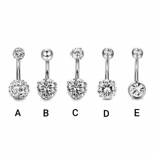 Jual PIERCING BELLY ANTING PUSER STAINLESS ZIRCON TIPE A - E - A ...
