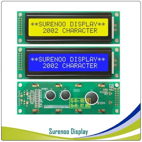 Jual LCD 2002 20x2 Blue & Green Backlight 16pin for Arduino - Hijau ...