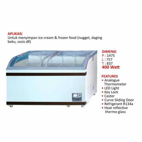 Jual New Freezer Kaca/Sliding Curve Freezer GEA JUMBO 500 LITER *MEDAN ...